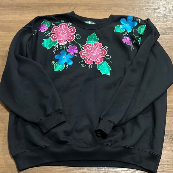Hunt Club | Tops | Vintage Hunt Club Oversized Sweatshirt Floral Design ...